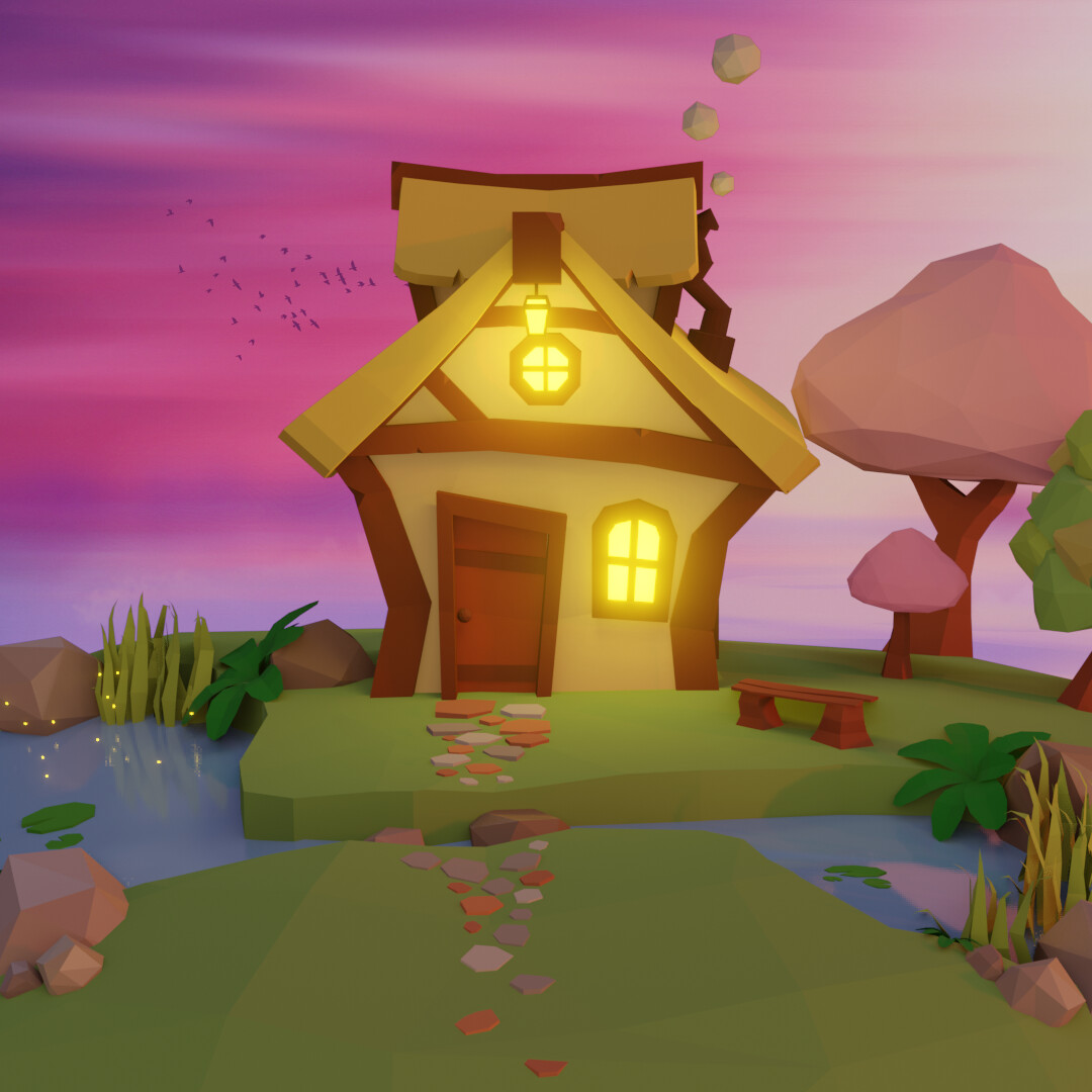 ArtStation - Low Poly House