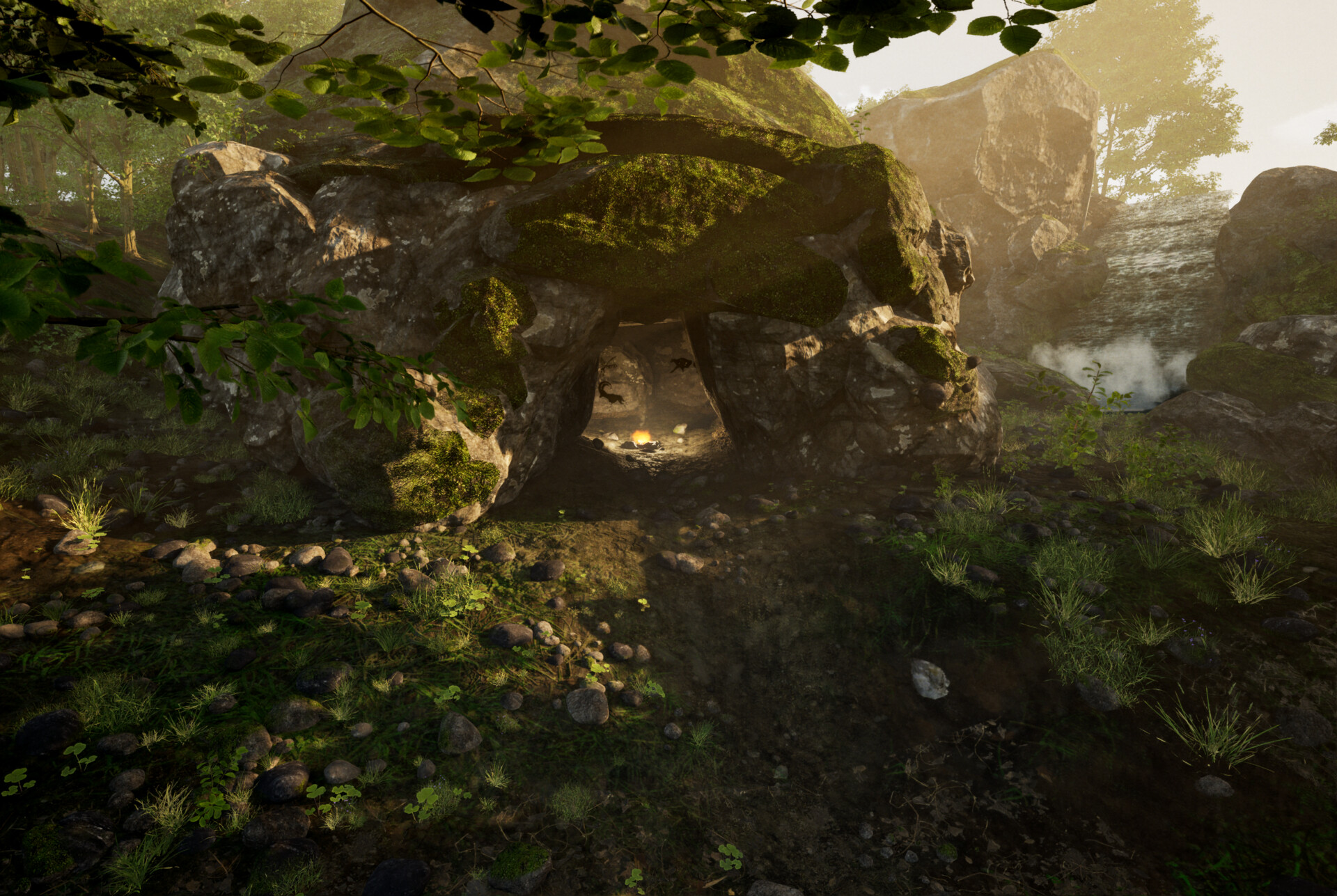 ArtStation - Prehistoric Cave Buildout in Unreal Engine 5