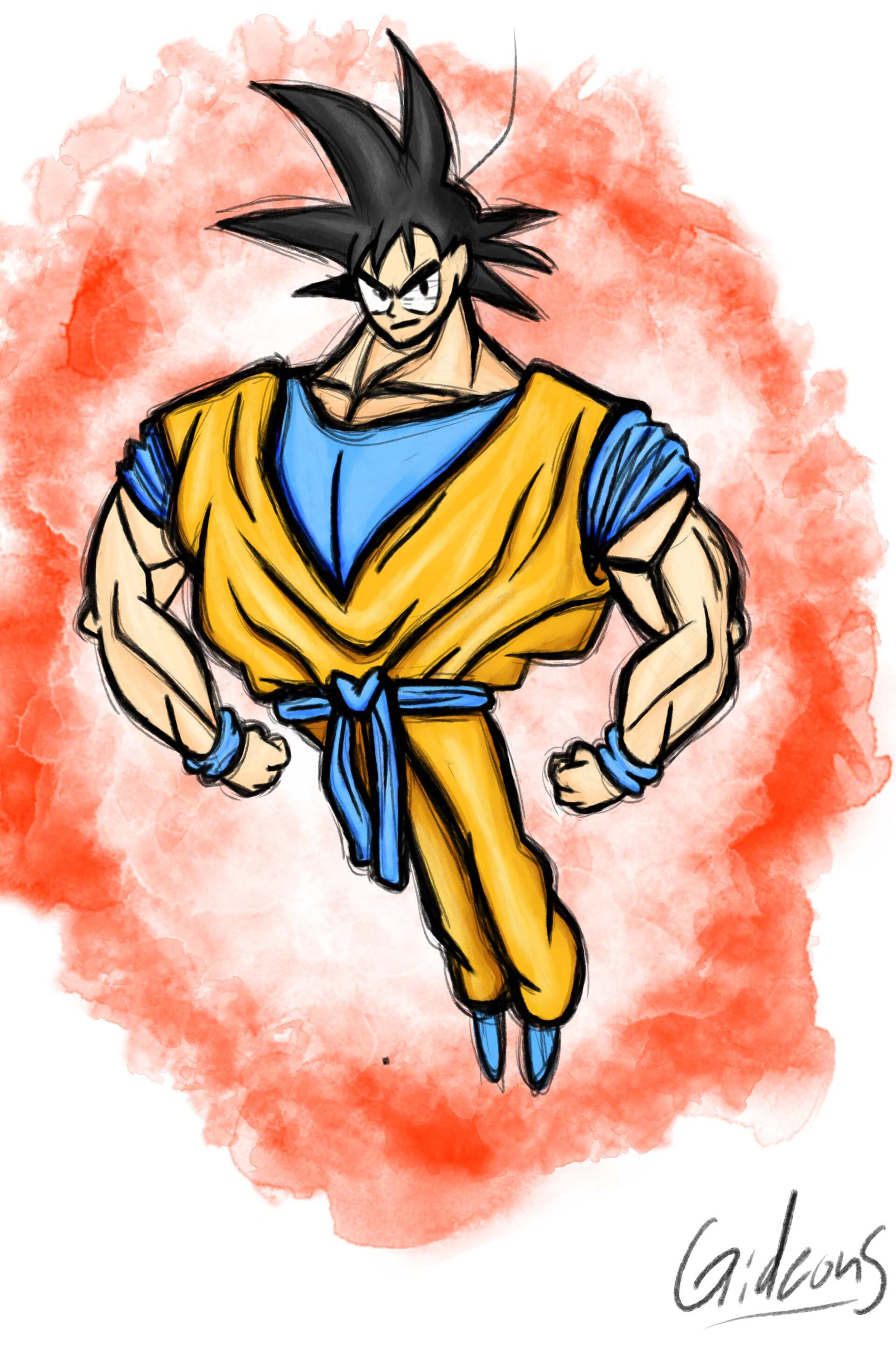 ArtStation - Goku Art I did for a friends Birthday