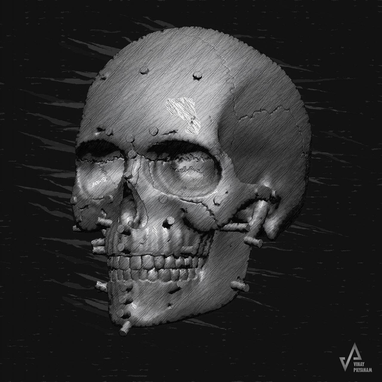 ArtStation - The Forensic Fascination: A ZBrush Sculpted Human Skull