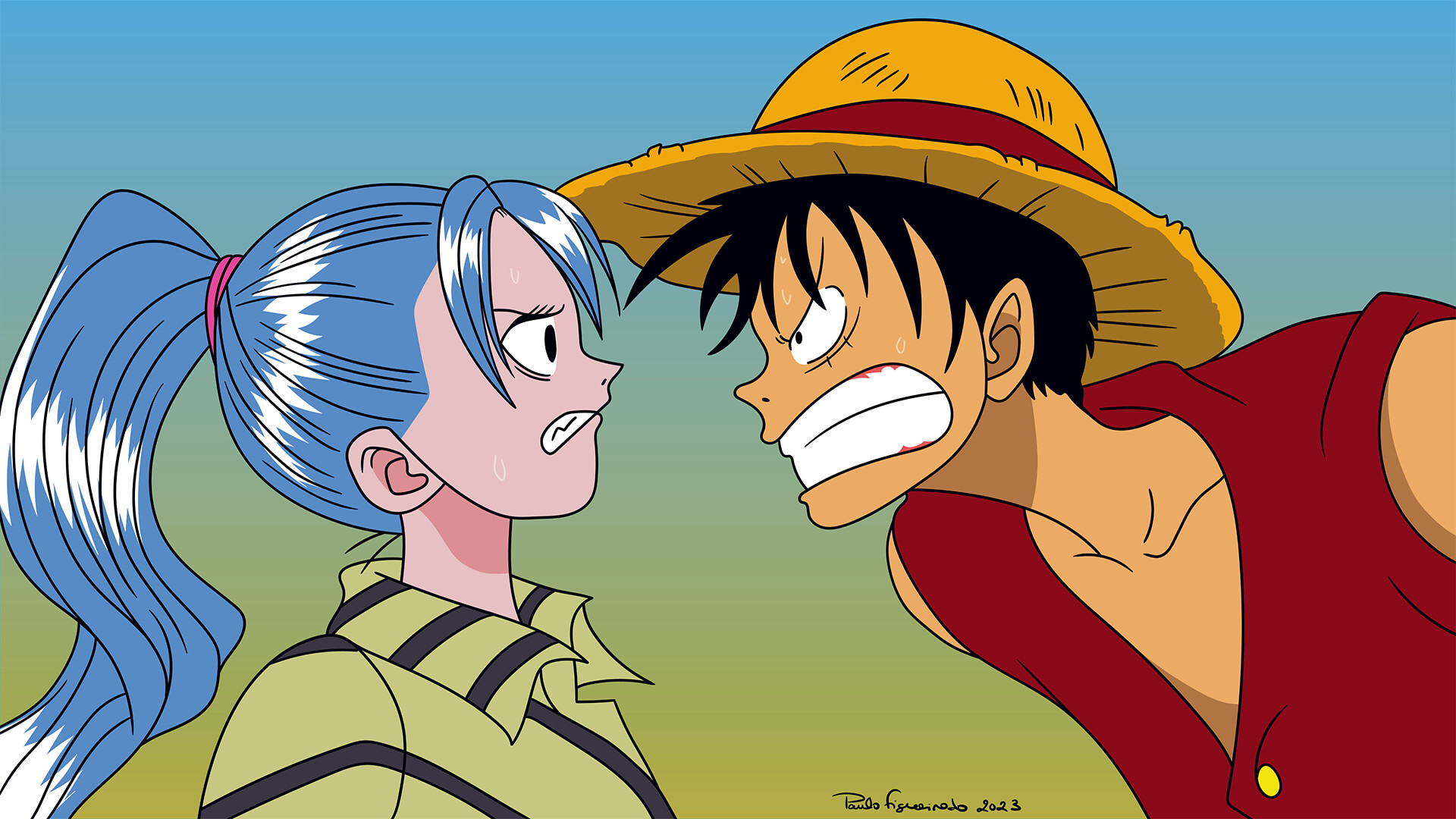 One Piece Luffy E Vivi