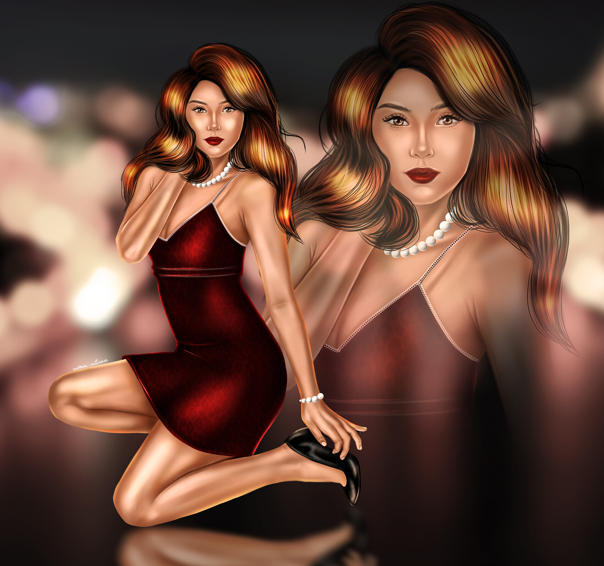 ArtStation - semi-realistic girl drawing