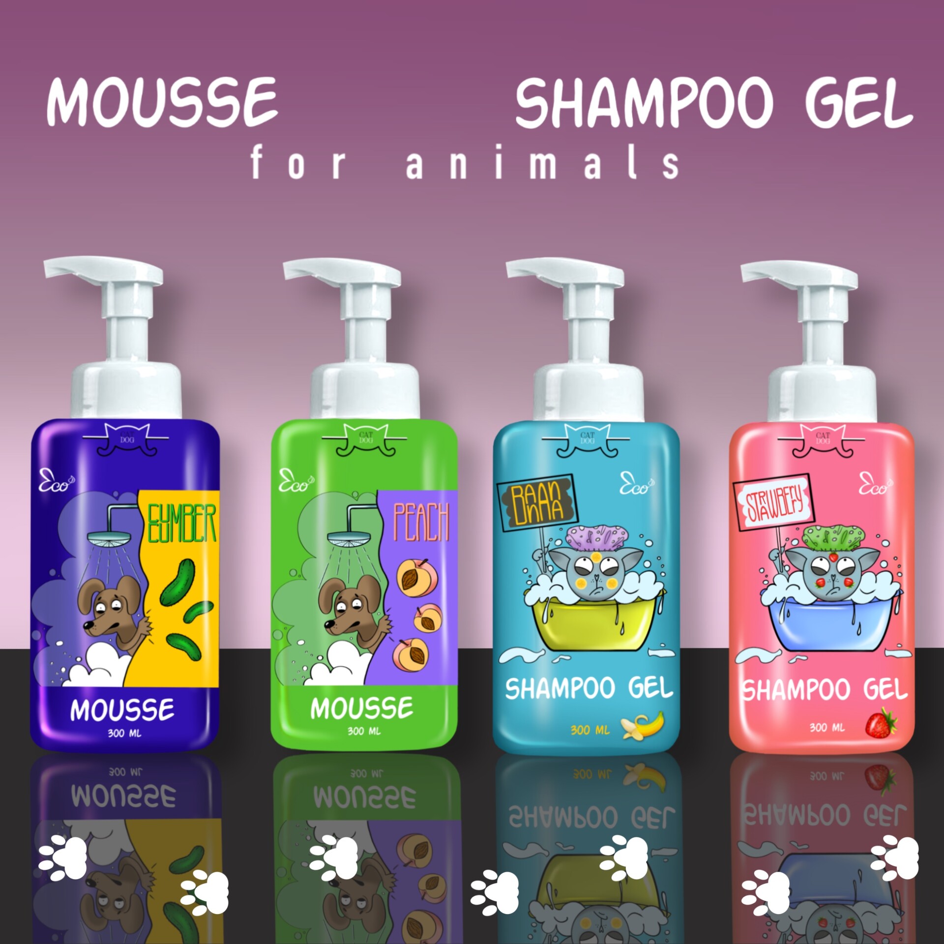 ArtStation - Character design for animal shampoo packaging