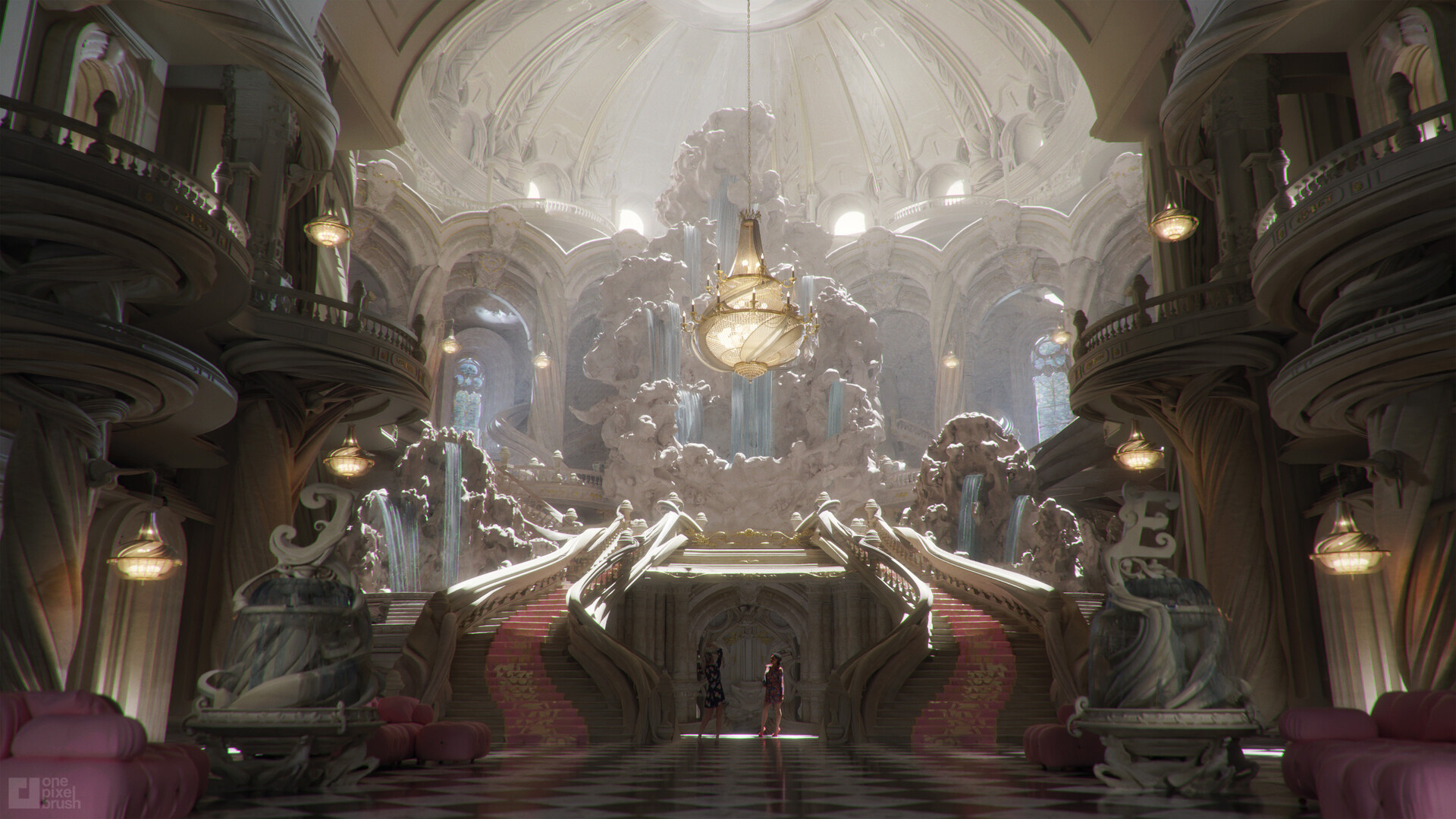 ArtStation - Menulog ft Christina Aguilera and Latto - Throne Hall