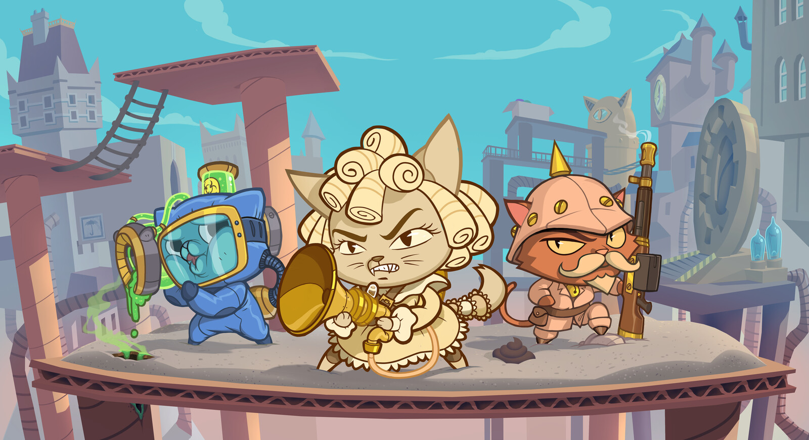 MAREK RAKUČÁK - STEAM CATS, KeyVISUAL VARIATIONS