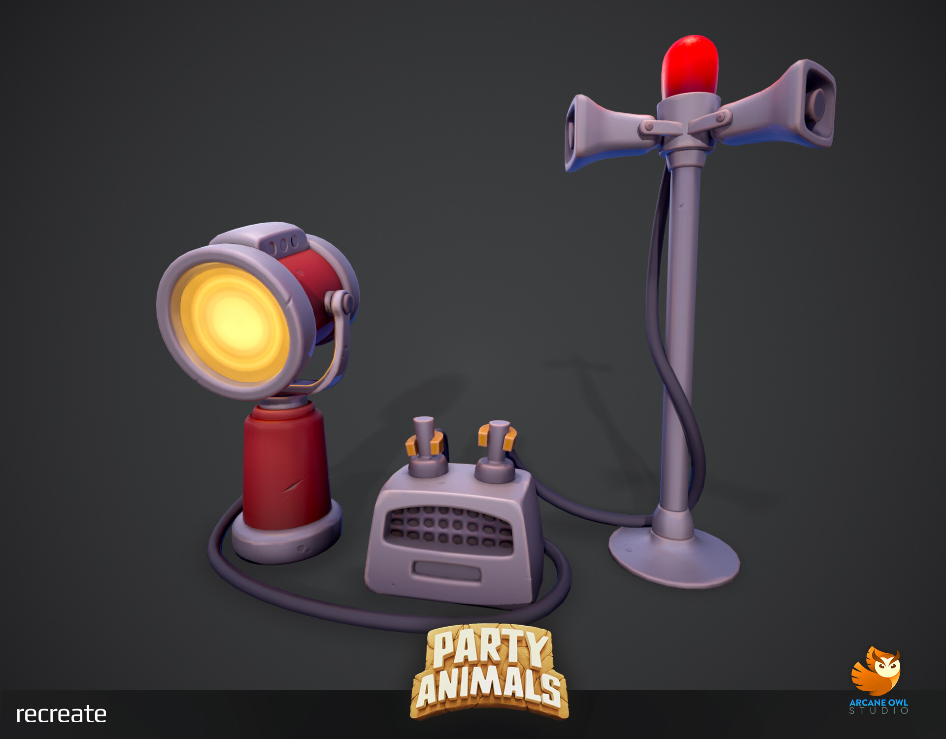 ArtStation - Party Animals - Castleween - high poly props