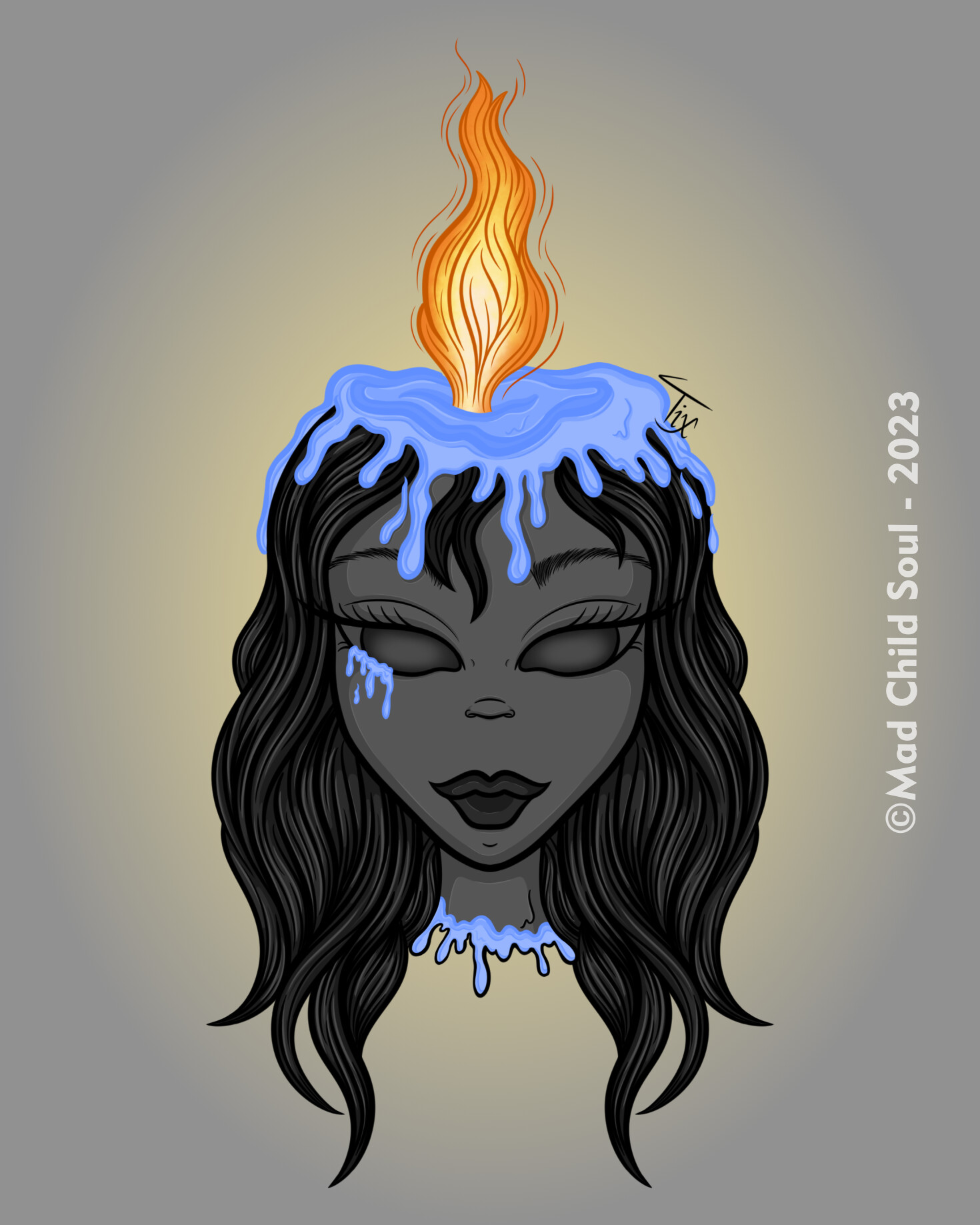 ArtStation - "Burning Soul" - (2023) by Tix 🕯️