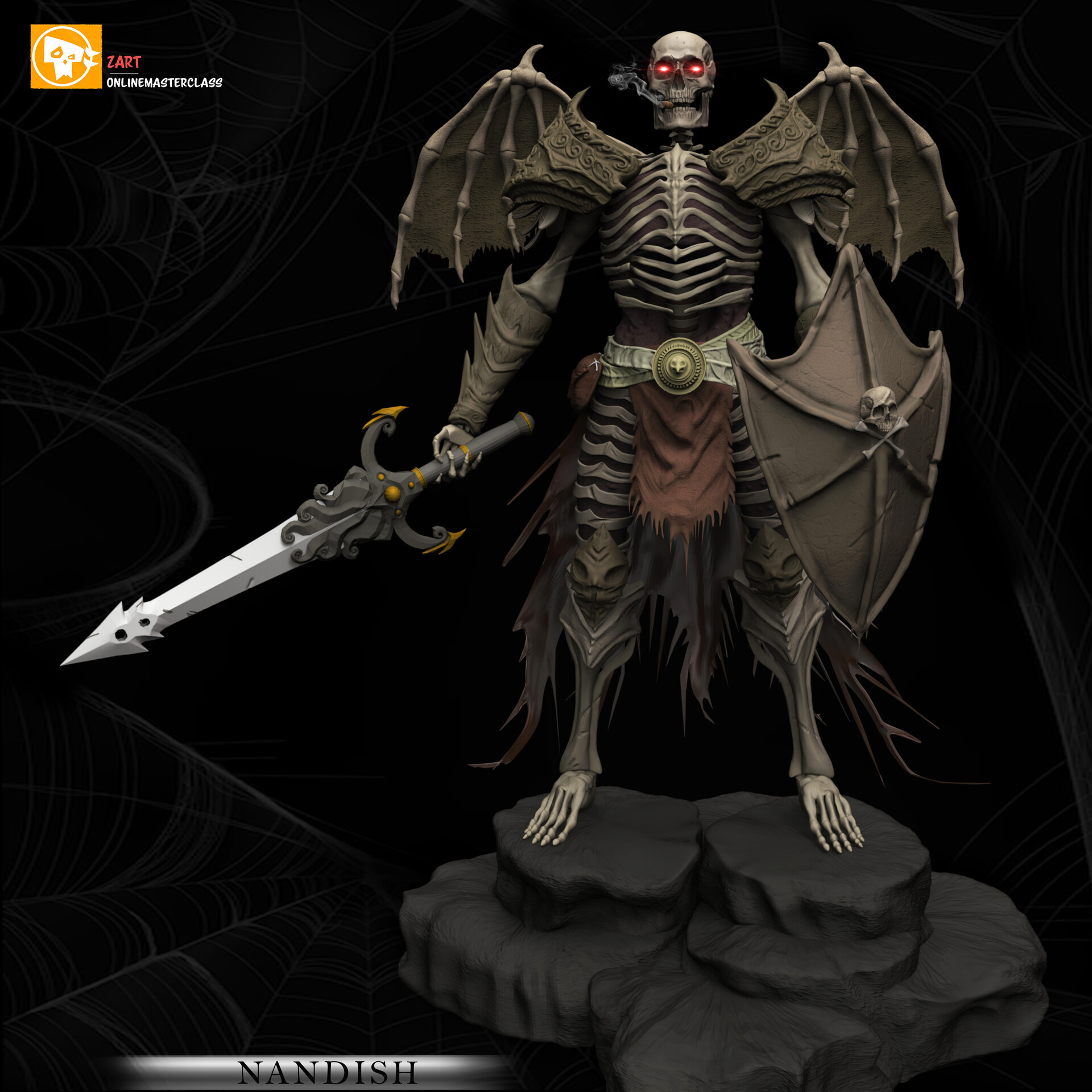 K Nandish - "Skeleton character"