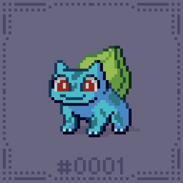 Pokemon Minecraft Pixel Art Bulbasaur
