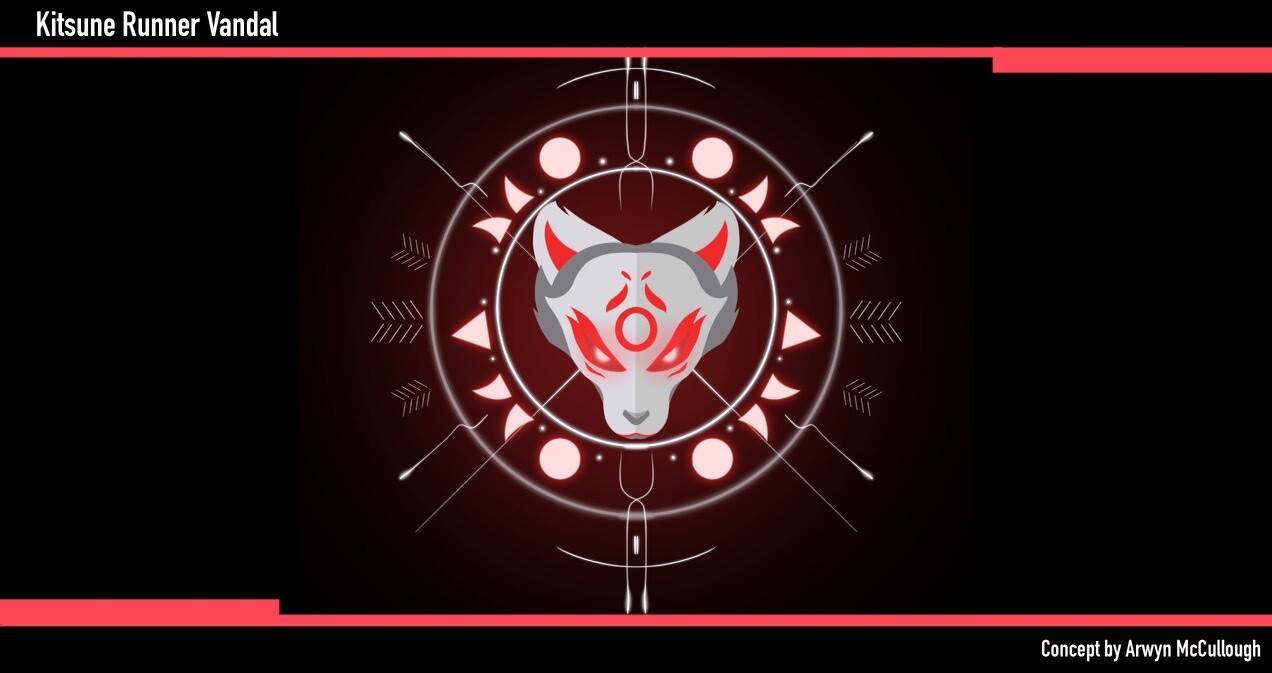 Arwyn McCullough - Valorant Kitsune Runner Vandal Concept Art (FanArt)