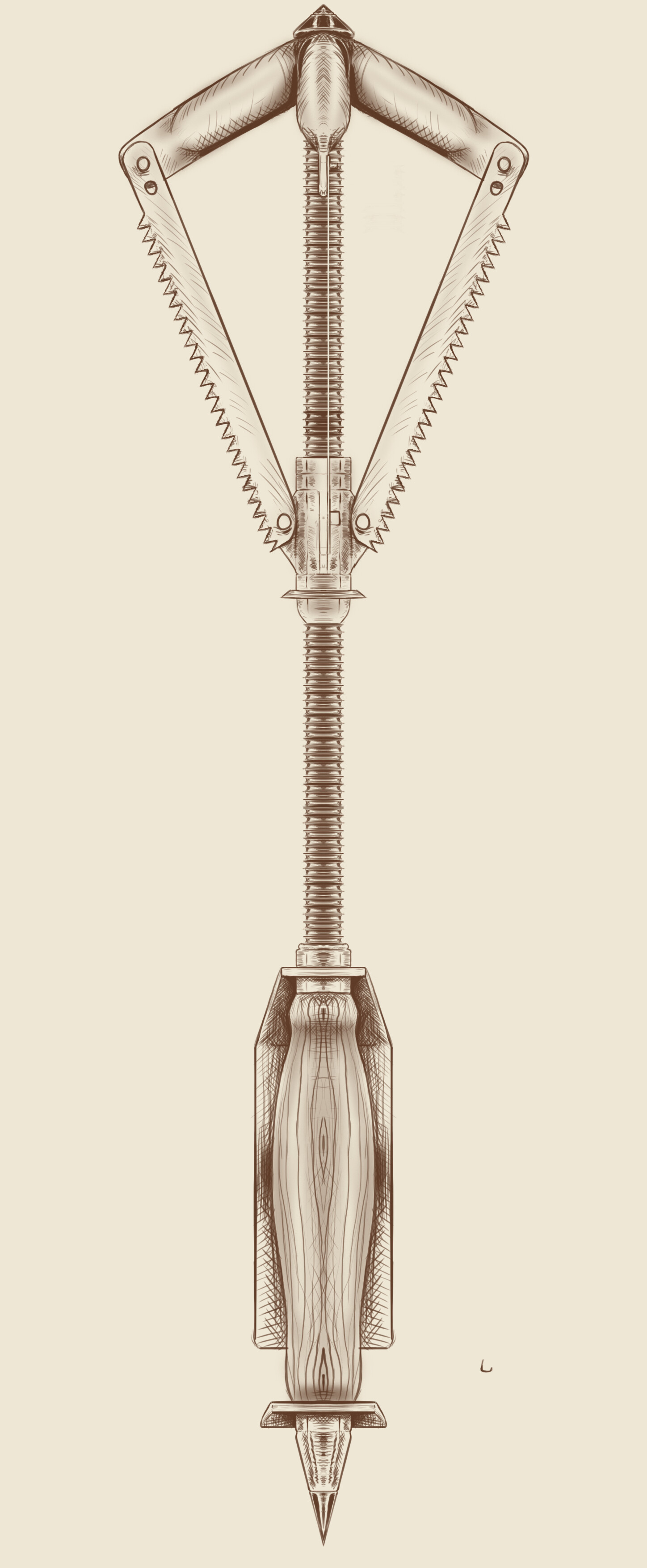 Joseph Graham - Apocalypse Mace Orthographic Design