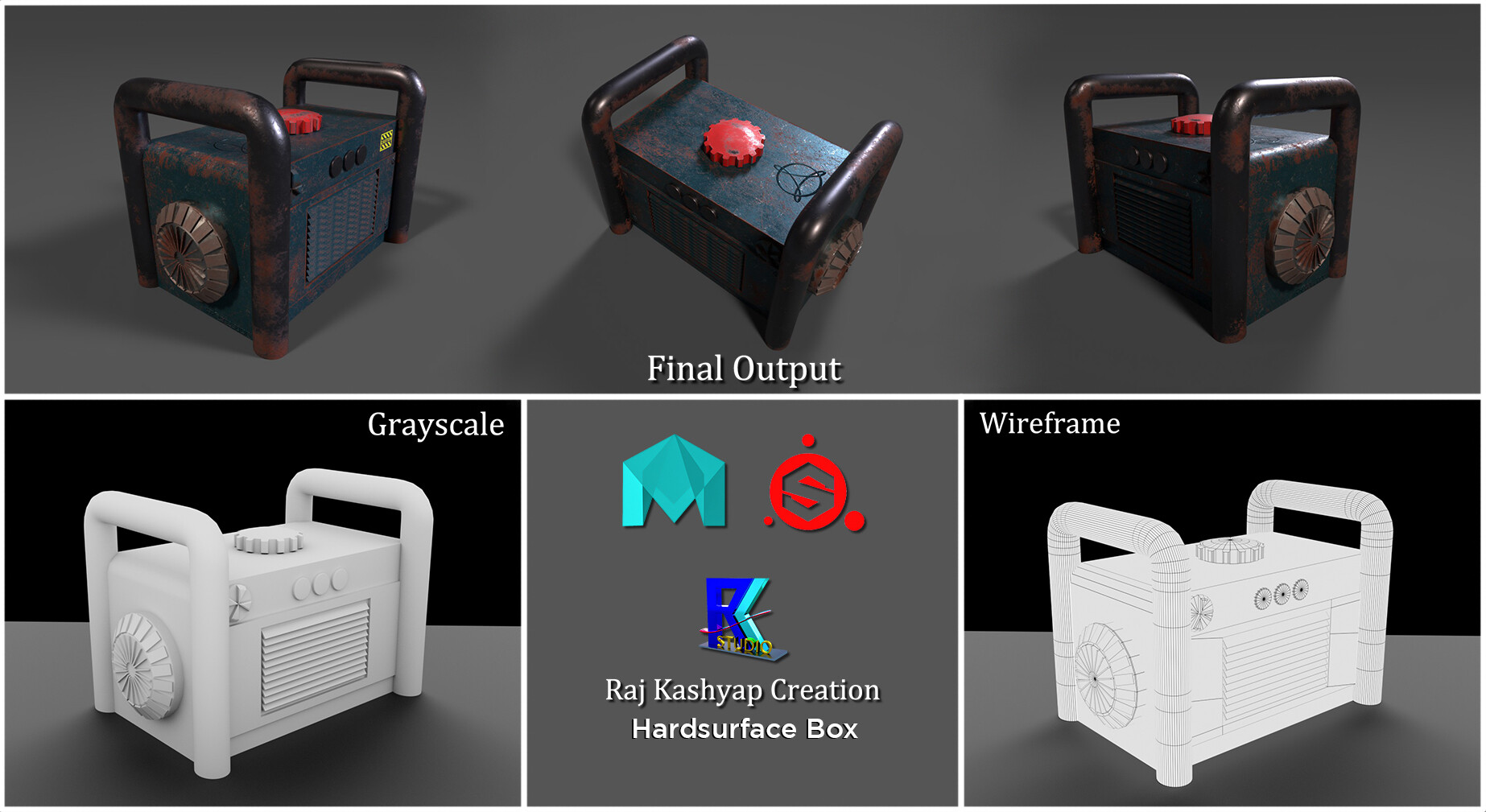 ArtStation - Hard Surface Box | 3D Work | Raj Kashyap