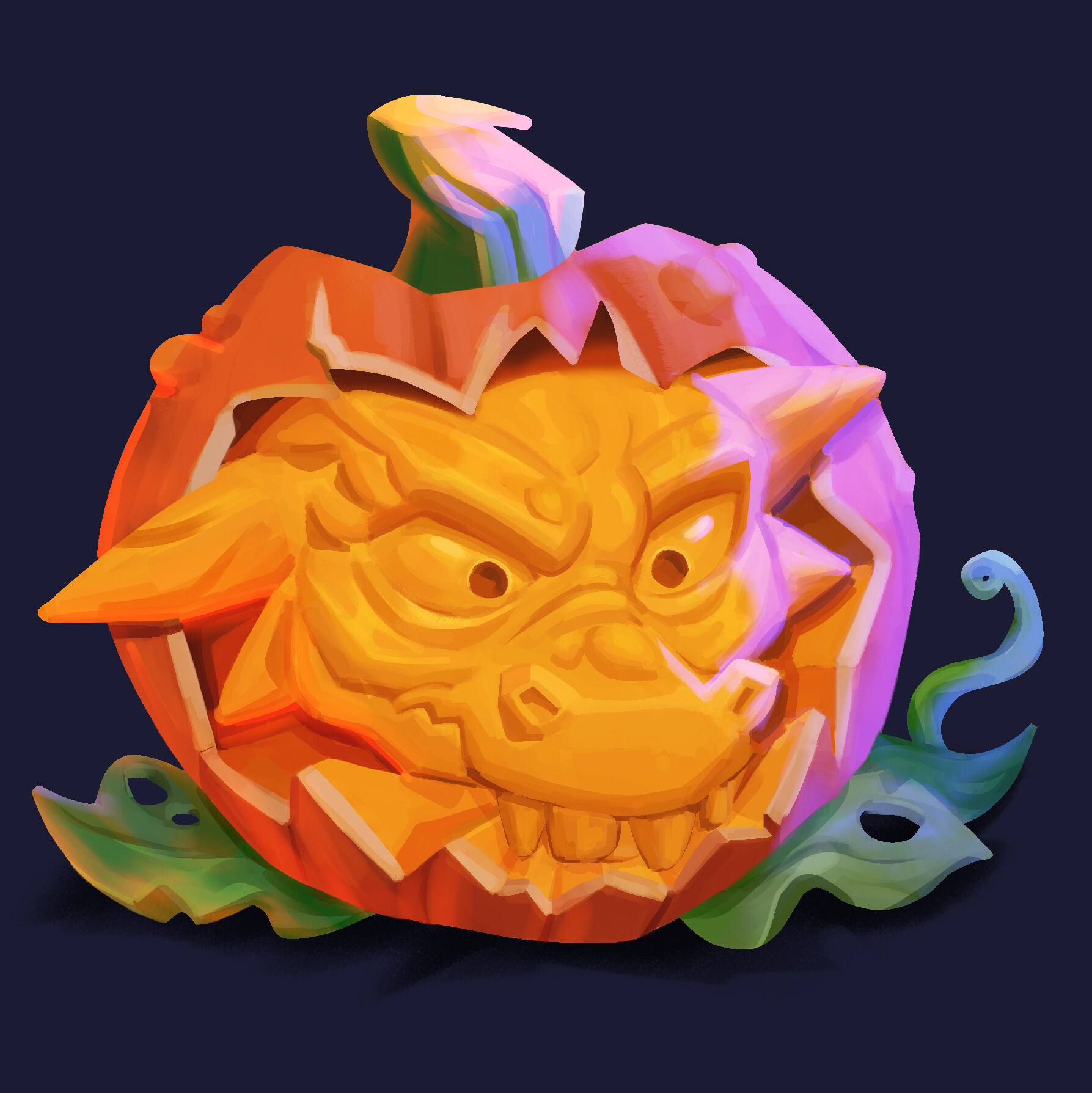 ArtStation - Halloween Dragon Pumpkin Sculpt
