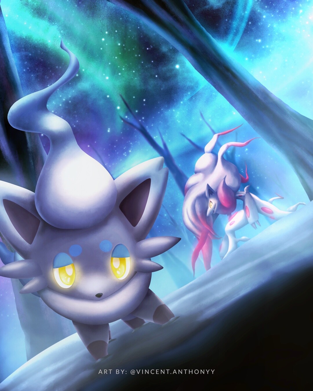 ArtStation - Hisuian Zorua and Hisuian Zoroark
