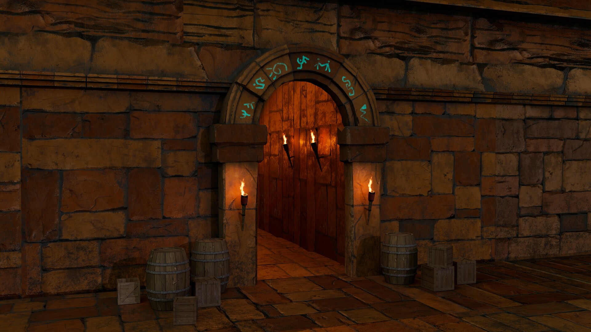 ArtStation - Castle Gate and Wall