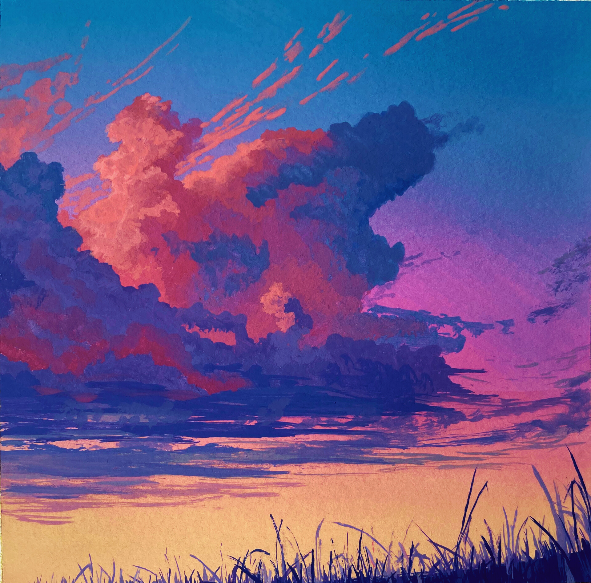 ArtStation - Ghibli Sunset
