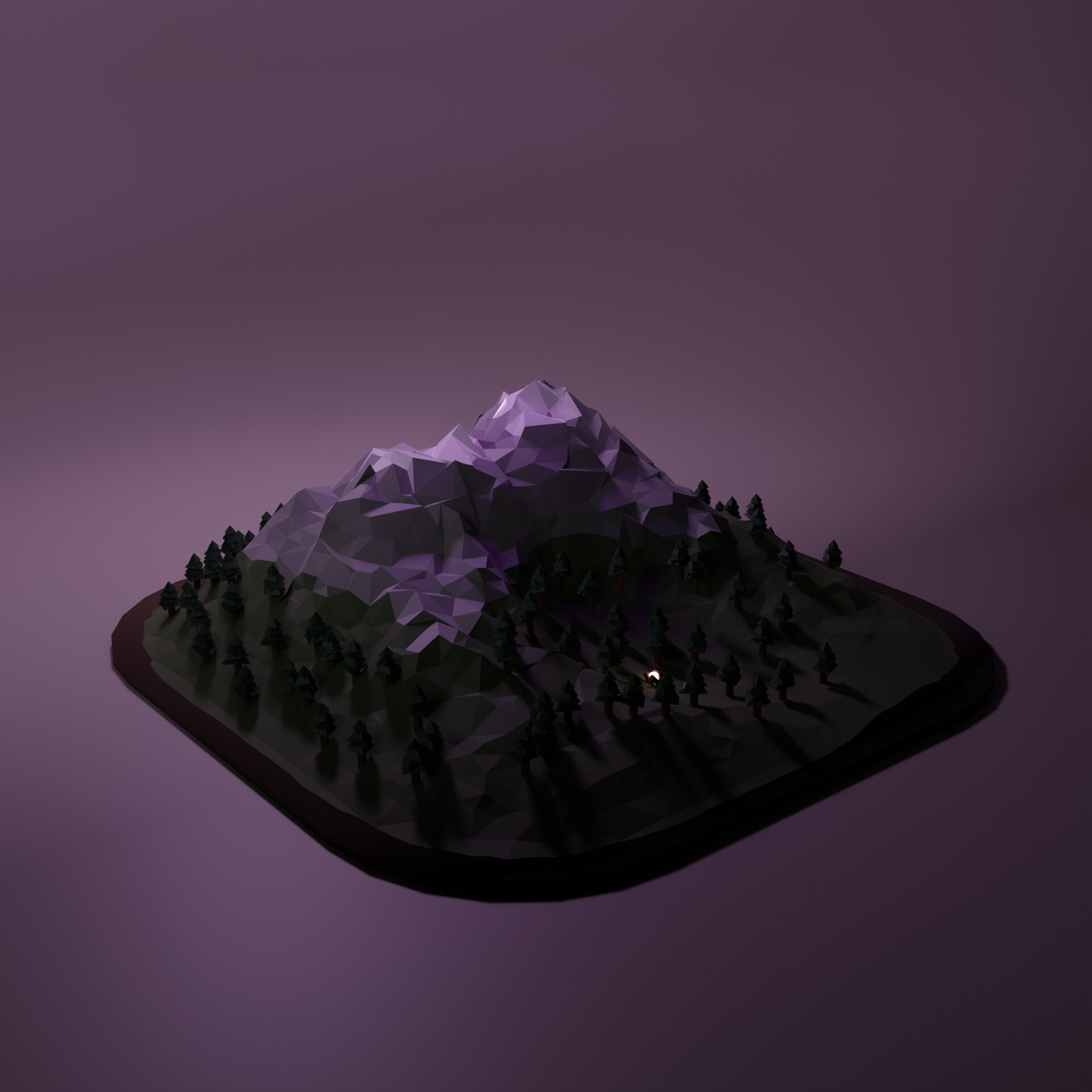 ArtStation - Low Poly Mountain