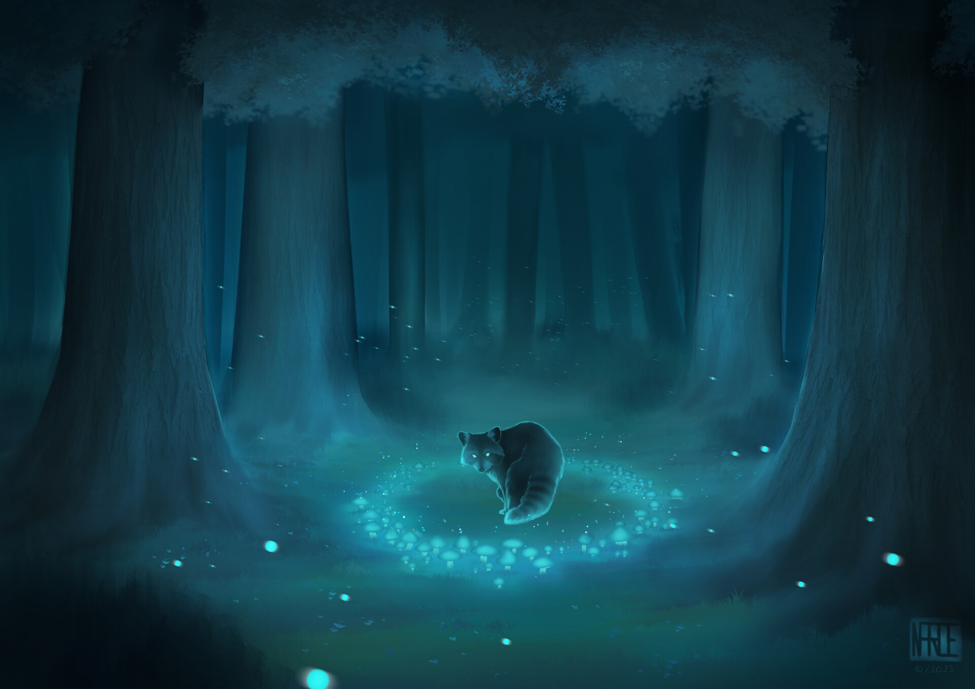 ArtStation - Raccoon forest