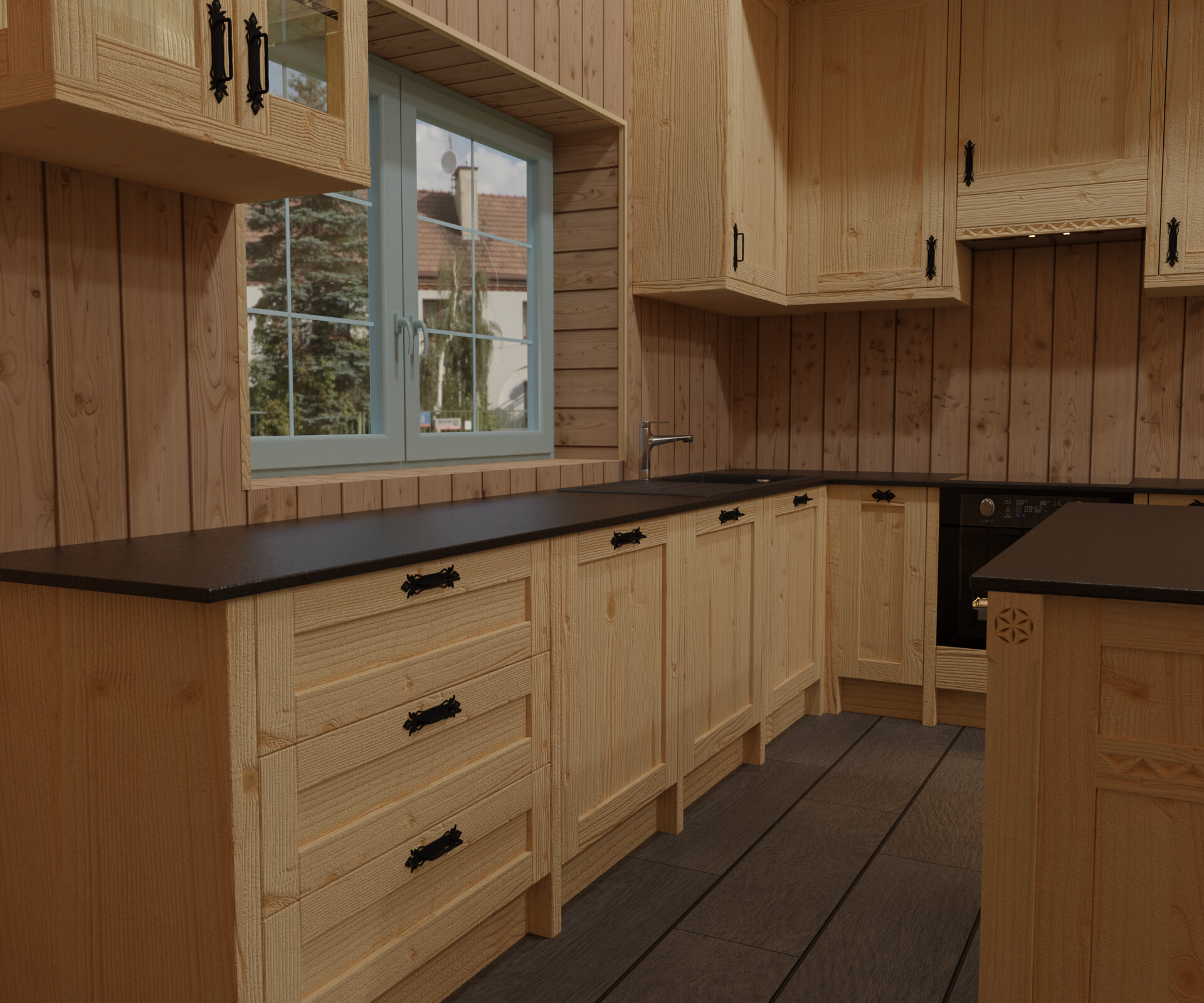 ArtStation - Fancy spruce kitchen