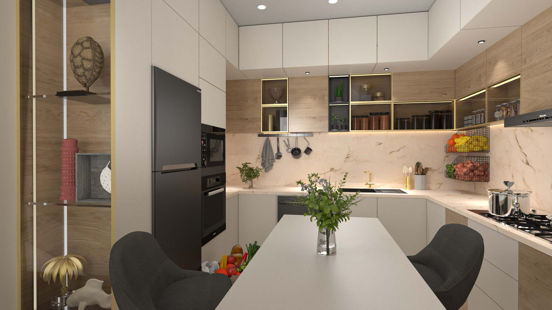 ArtStation - Modern The Kitchen 3d RENDER 2
