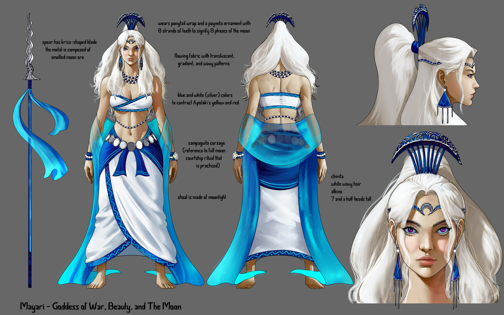 ArtStation - Mayari, Tagalog Goddess of the Moon
