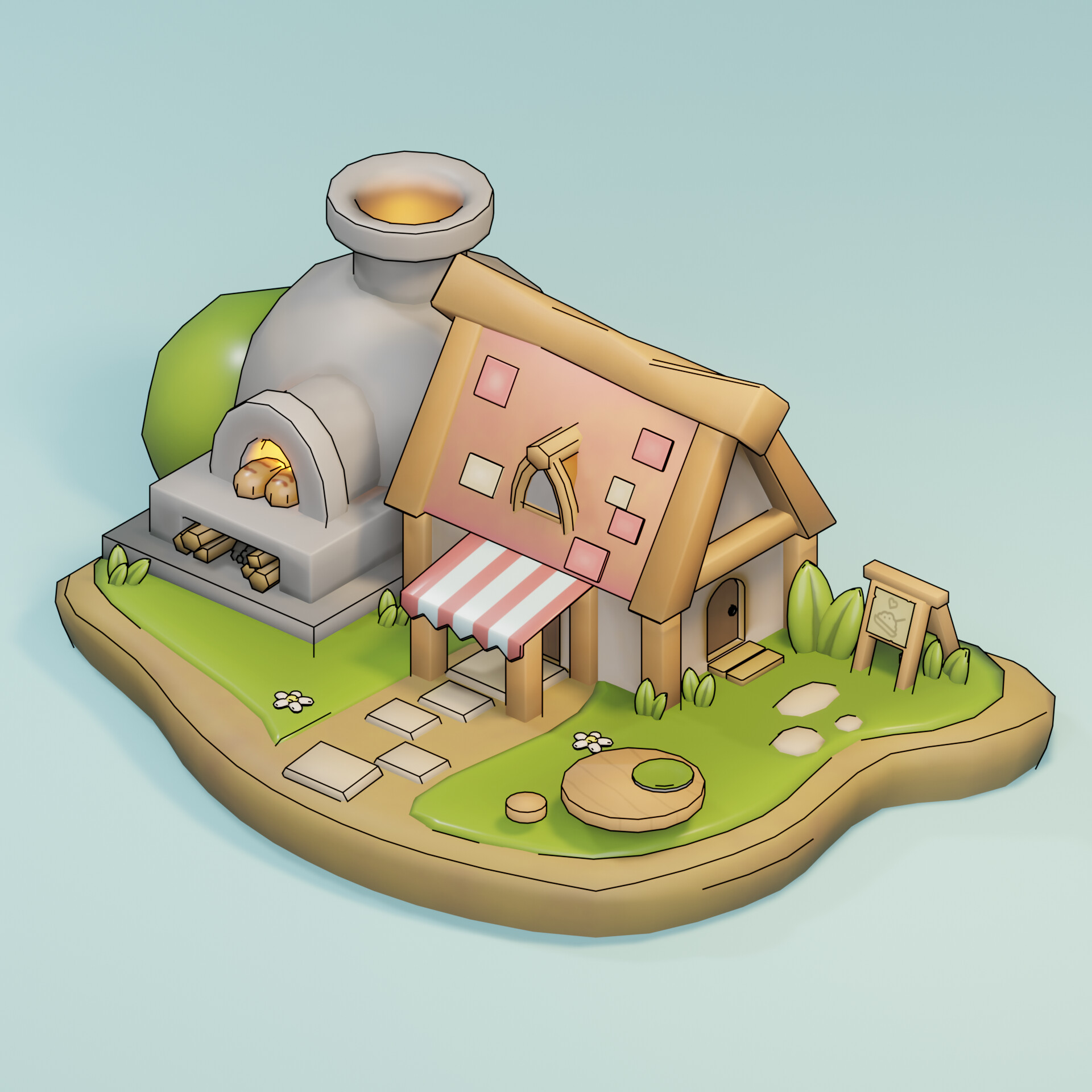 ArtStation - Simple low-poly house