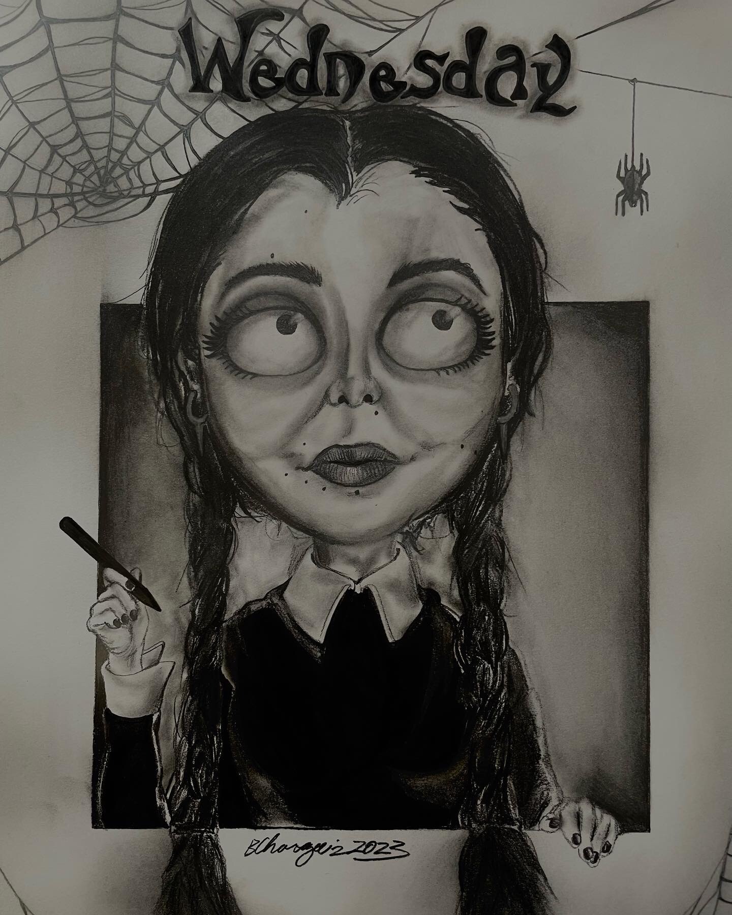 ArtStation - Wednesday Addams (Tim Burton Style)