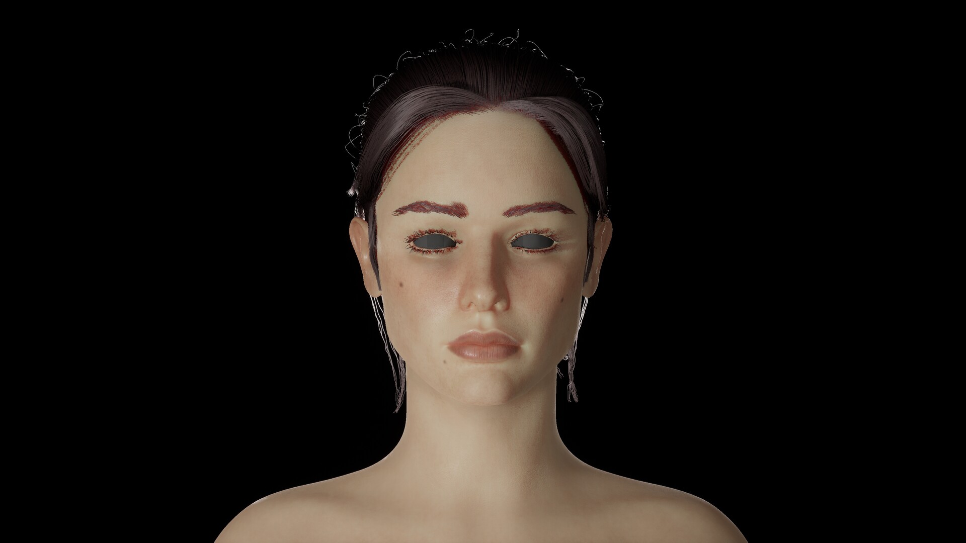 ArtStation - female_bust_hair_skin_tex
