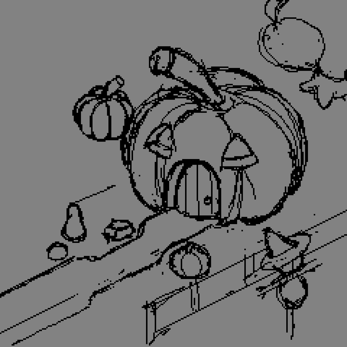 Adcel Villanueva - Pumpkin House Halloween Pixel Art