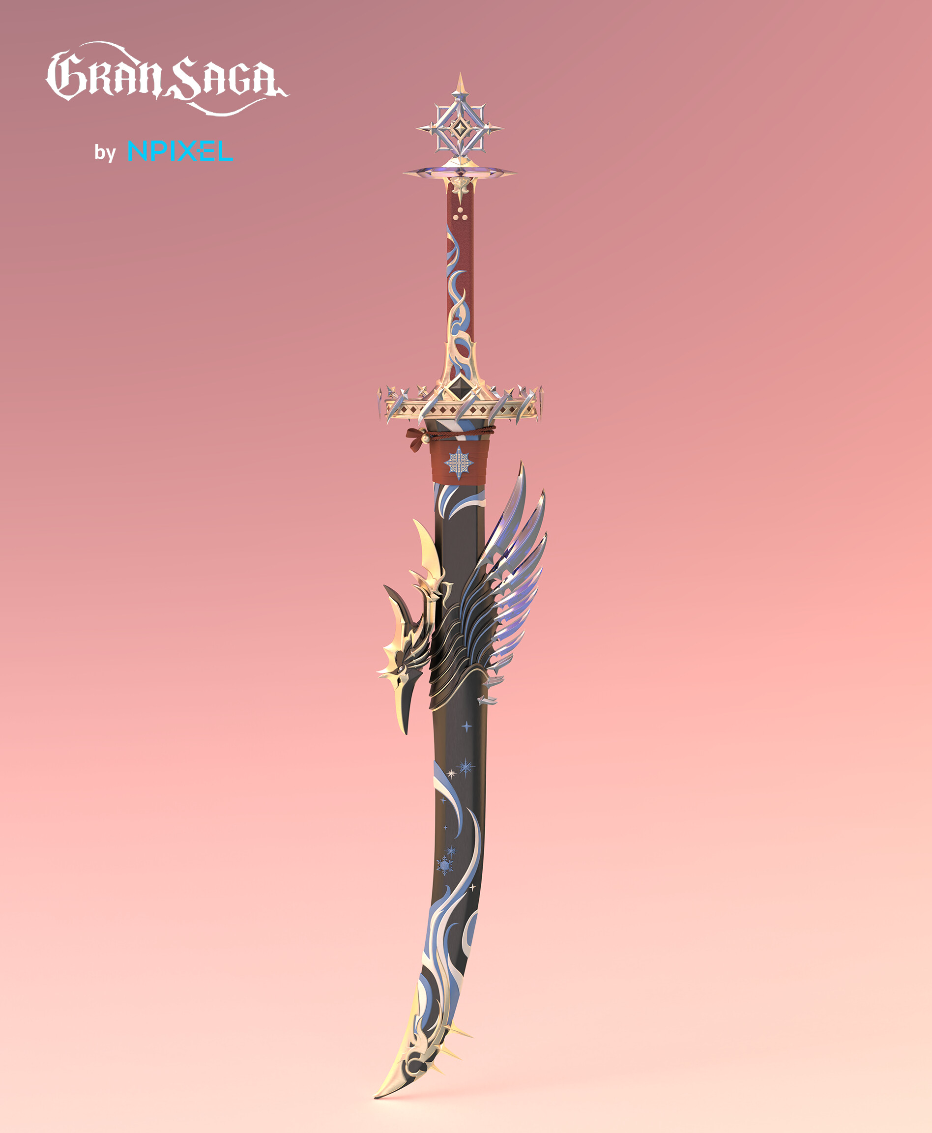 ArtStation - Gransaga by Npixel _ Kaito Nagomi _ Gran Weapon _ Sword