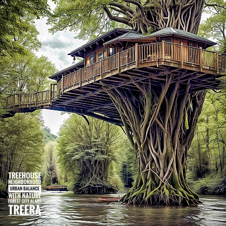 ArtStation - River treehouse