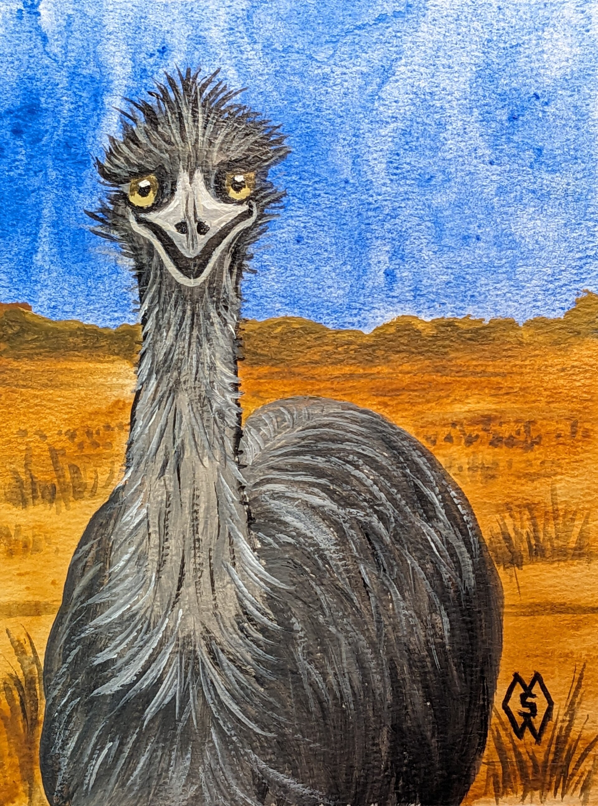 ArtStation - Emu in the Australian outback