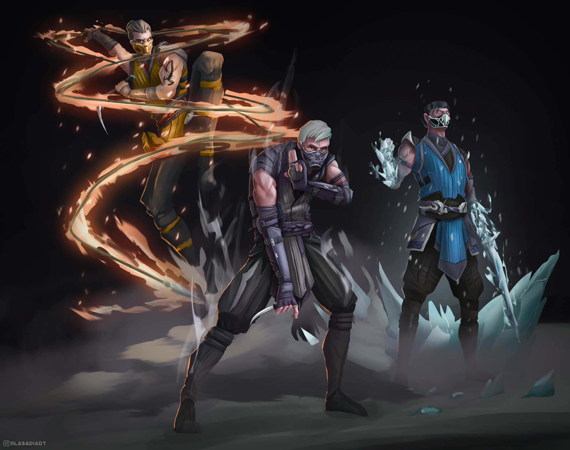 ArtStation - MK1 Lin Kuei Fan art