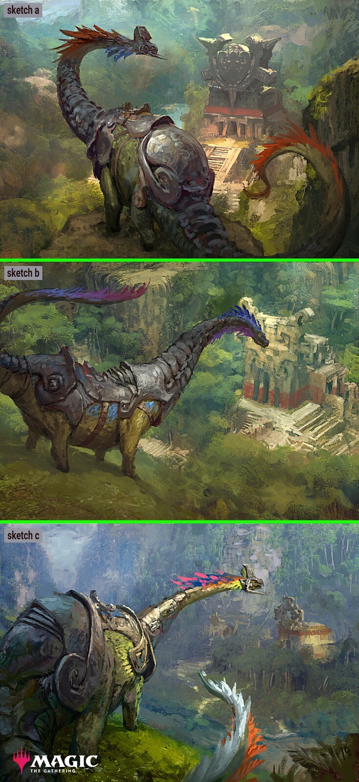 Simon Dominic Brewer fantasy art and illustration - Curious Altisaur (MtG)