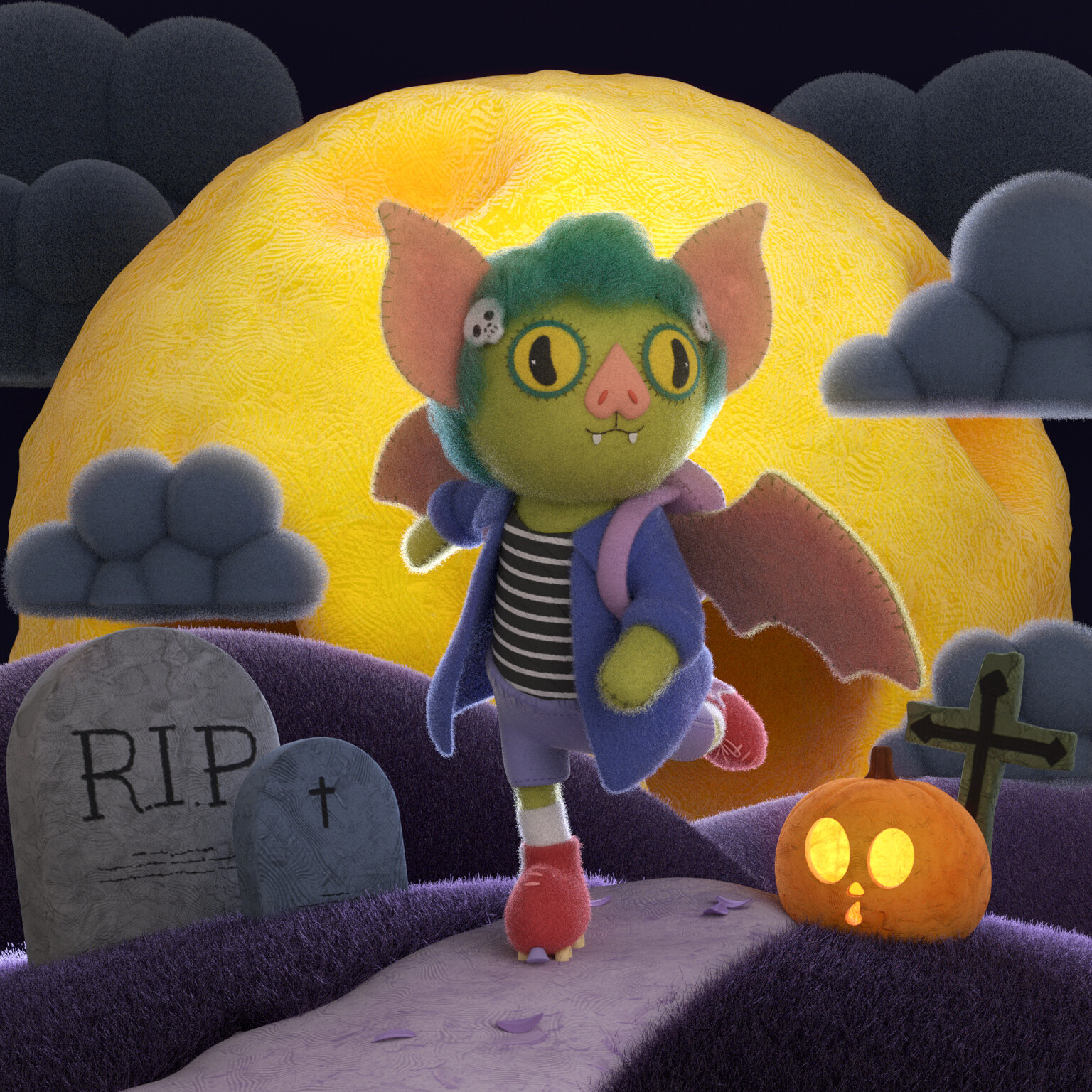 ArtStation - Halloween Bat Crafty World!