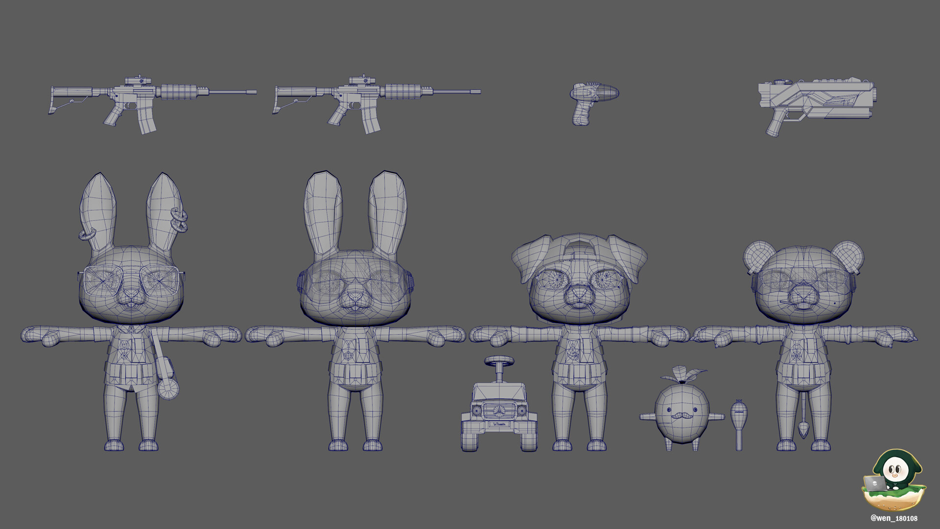 MMM Team - 3D model by Wen Yeh (@wenyeh1110) [9992af6] - Sketchfab