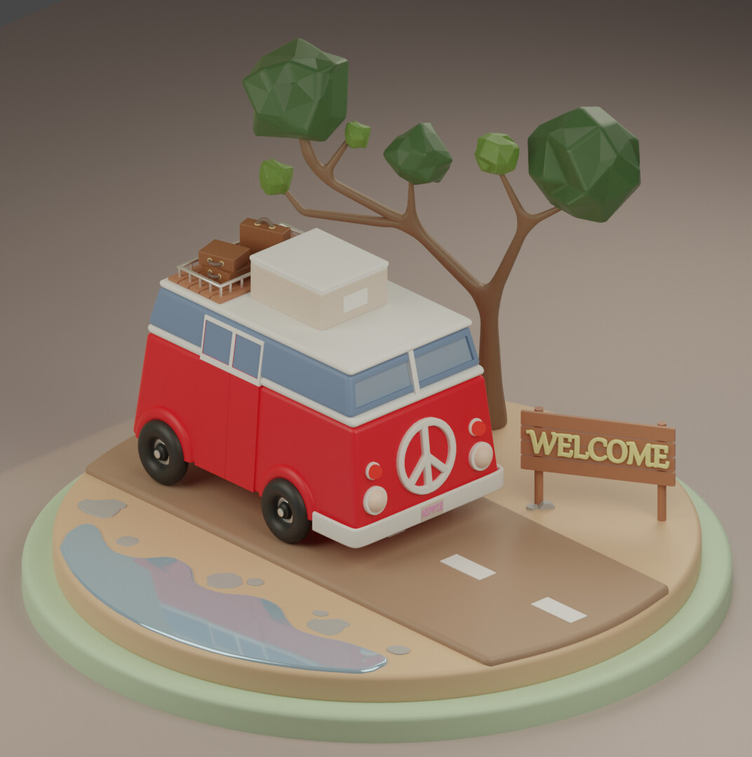 ArtStation - Hippie van