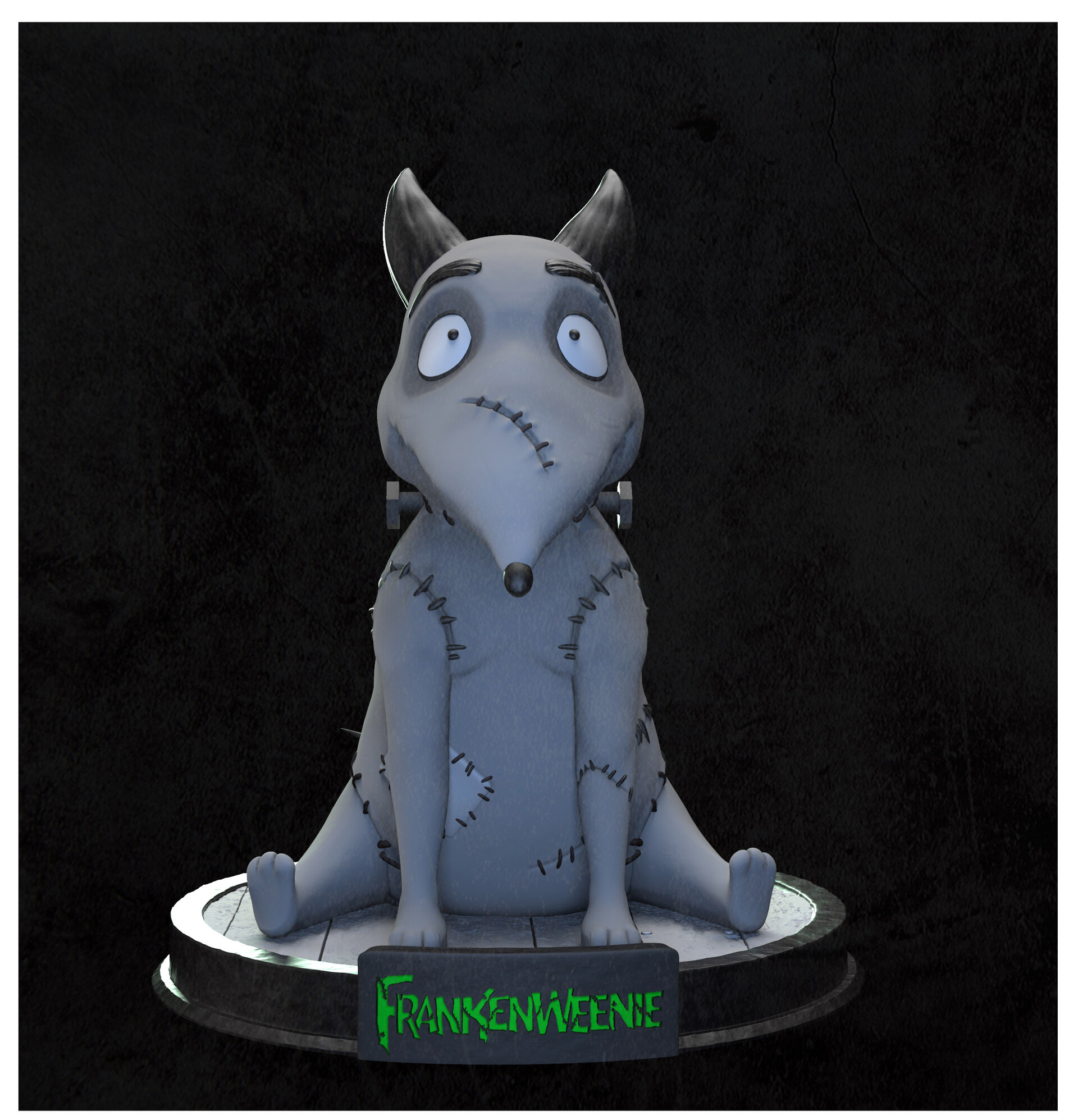 ArtStation - sparky for 3d print fan art frankenweenie