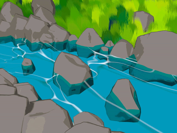 animation river