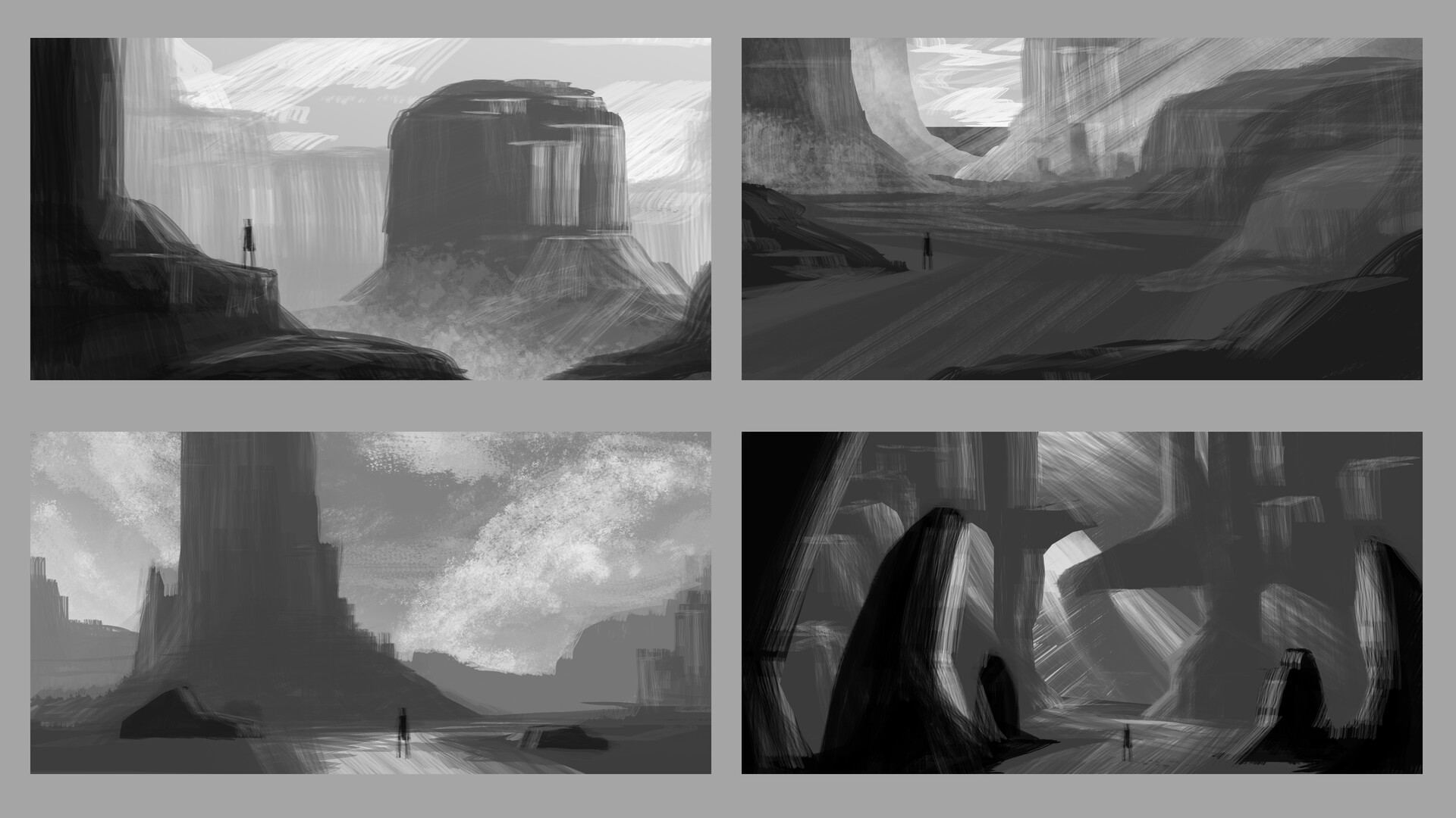 ArtStation - Grayscale Landscape
