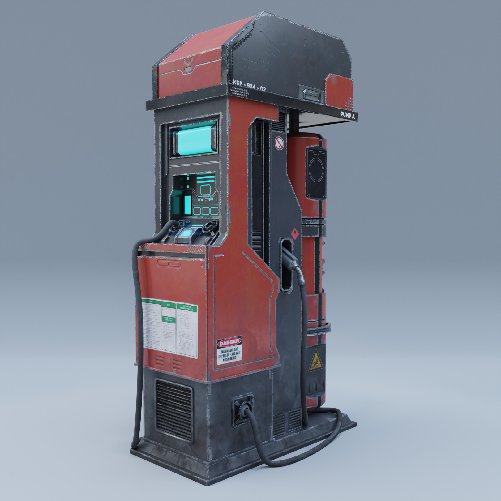 ArtStation - Sci-fi Gas Station Pump