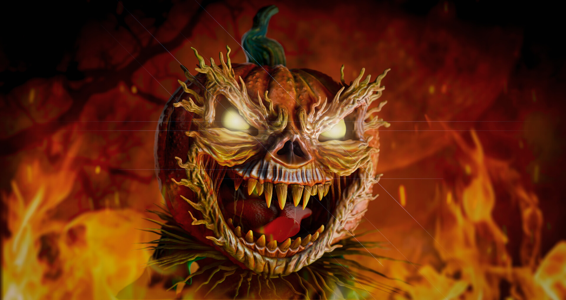 ArtStation - Halloween scary pumpkin