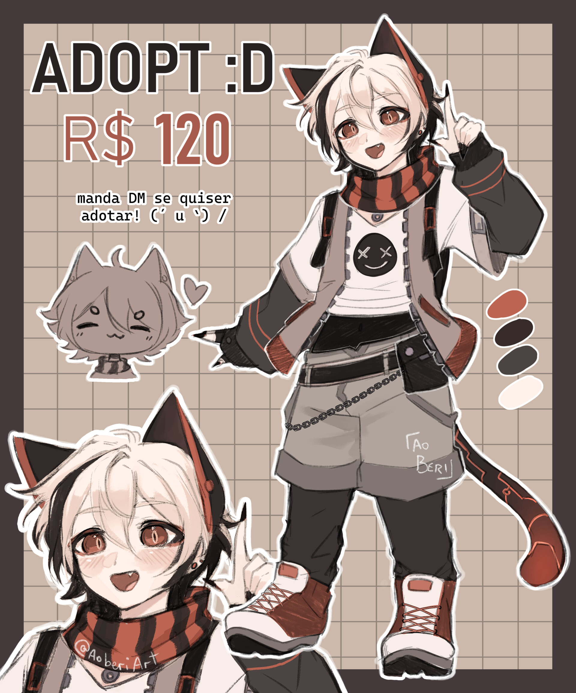 ArtStation - Cyber cat boy character design (already sold)