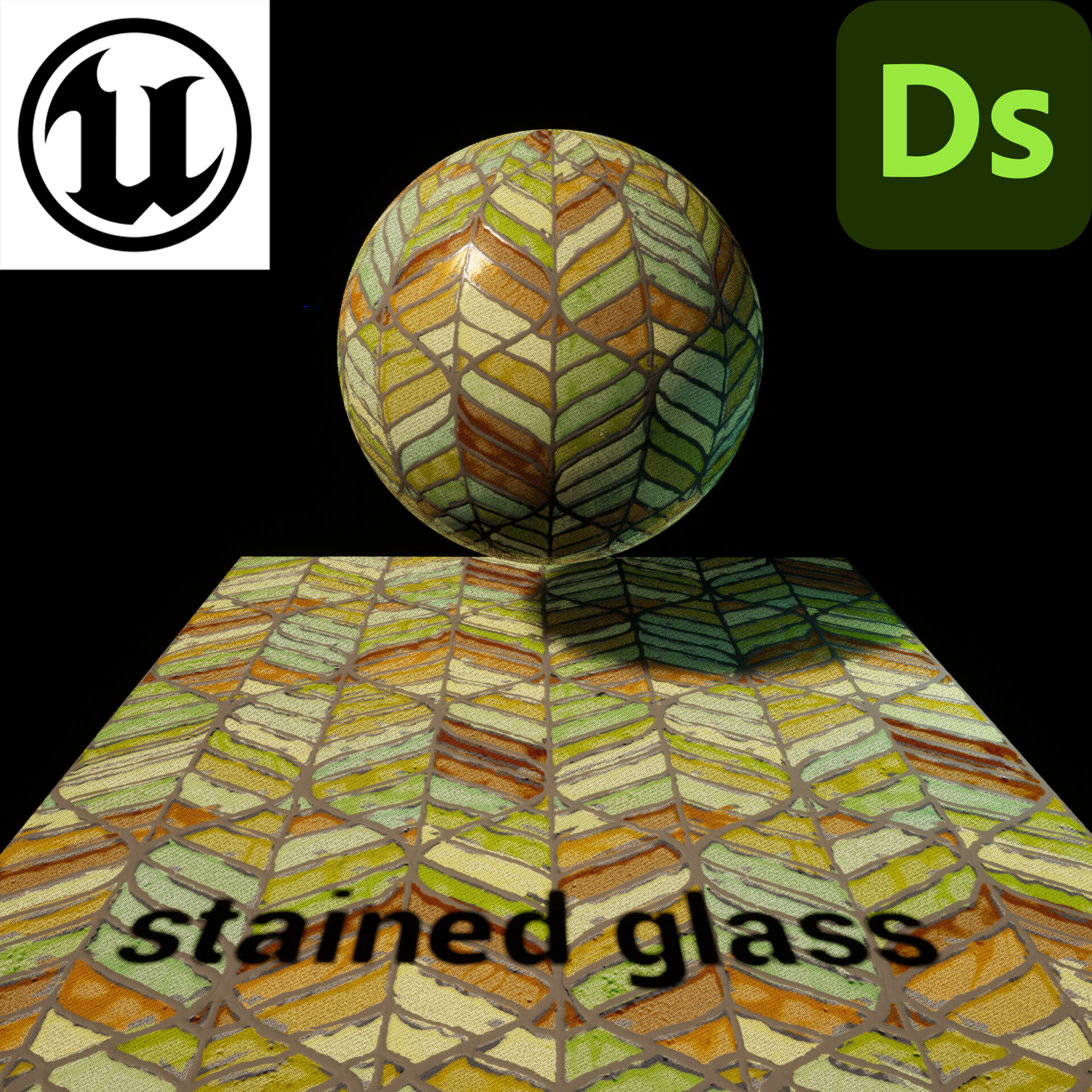 ArtStation - Dithering Stained Glass Material