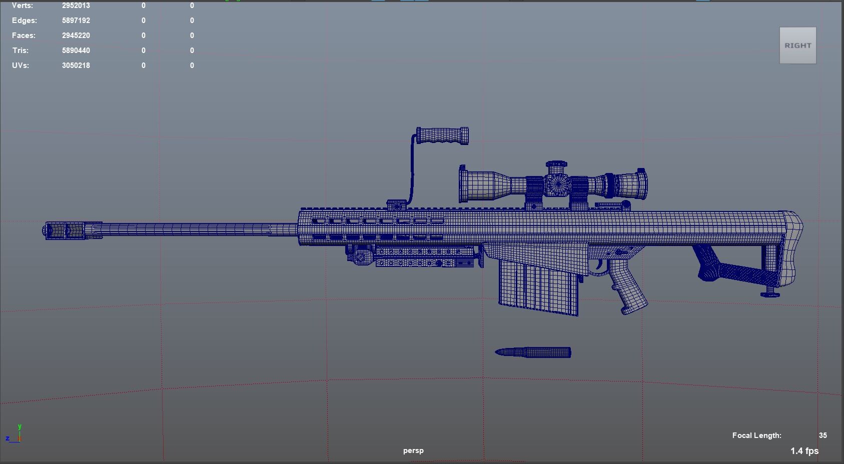ArtStation - Barret M82_Wireframe