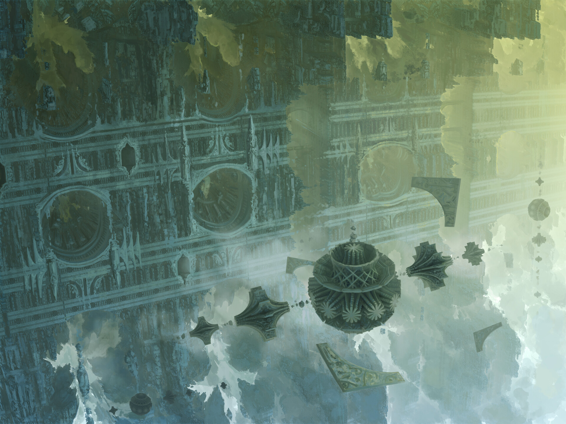 ArtStation - The Great Hall of the Temple of Menkar - The Temples of Àrken