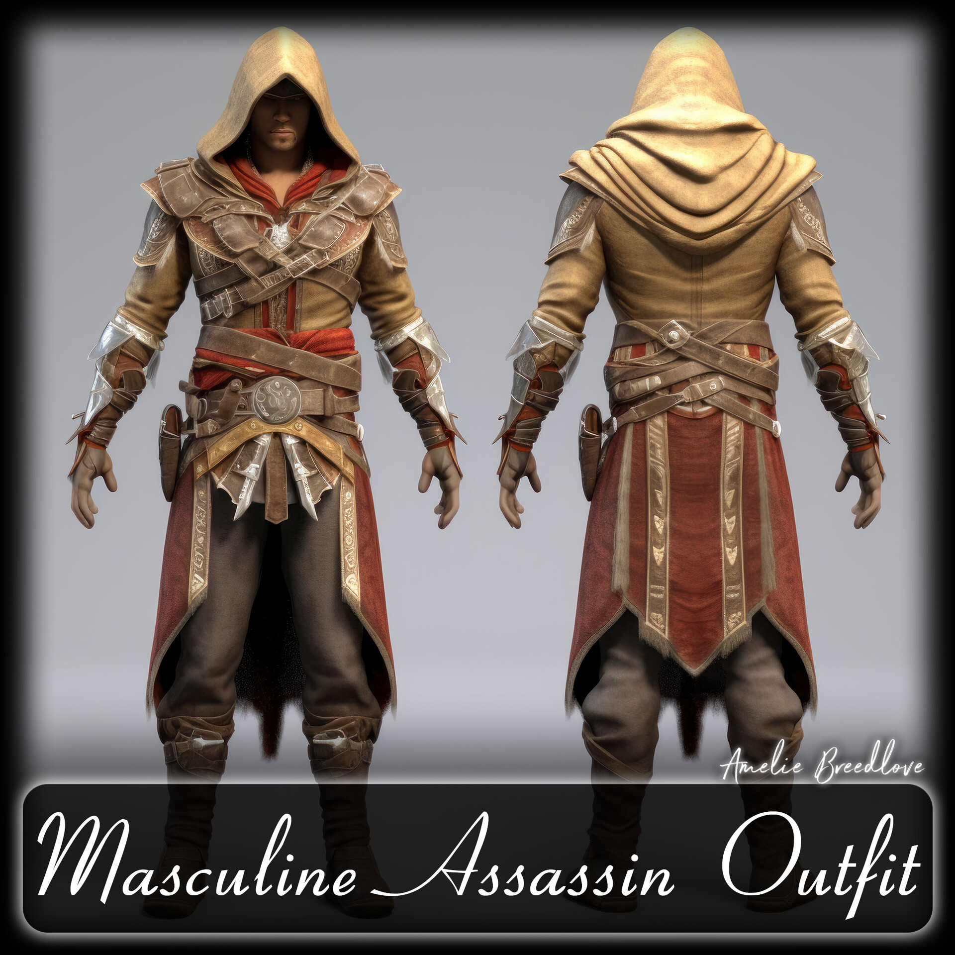 ArtStation - 200 Masculine Assassin Outfit Reference Pack | 4K | v.124