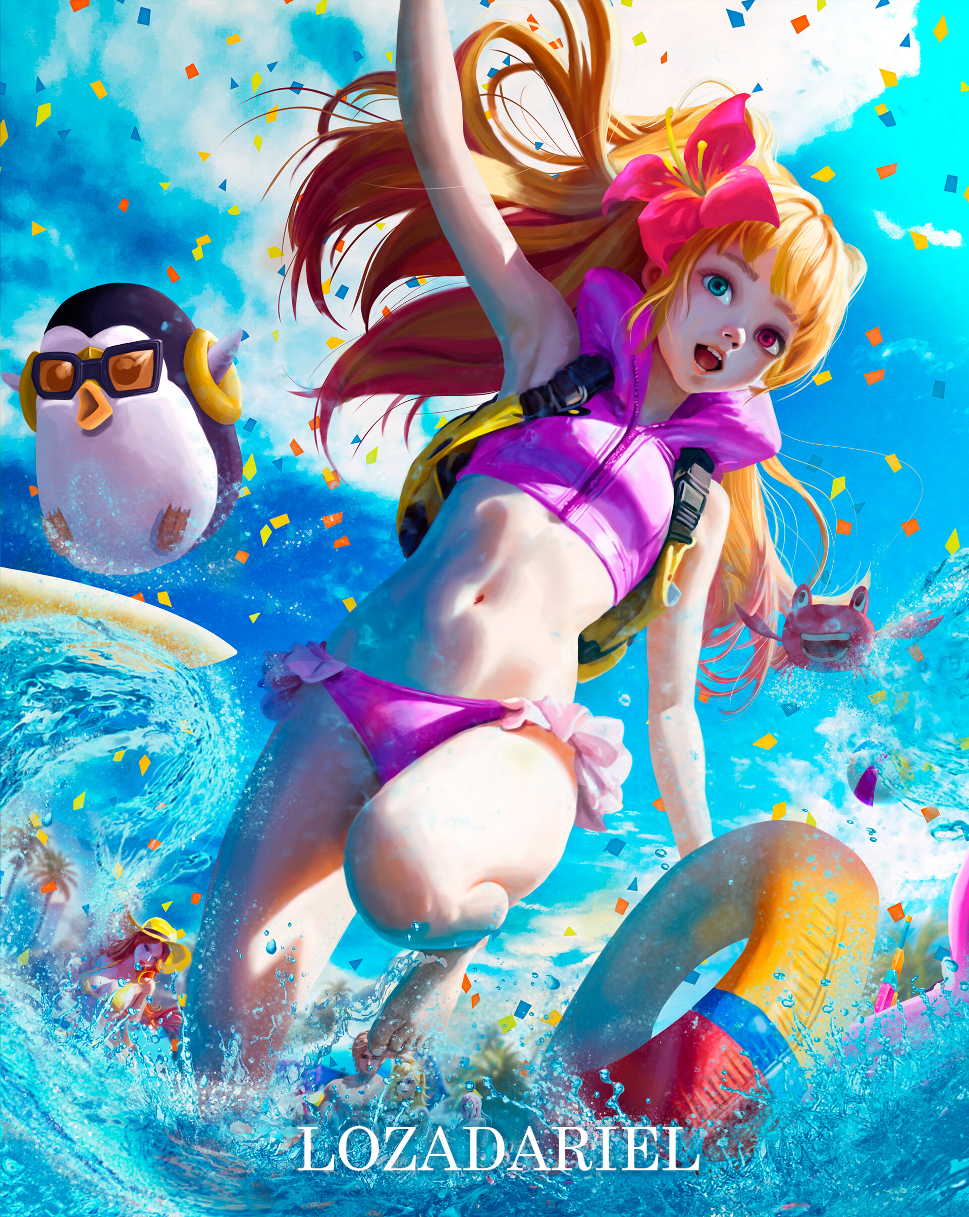 ArtStation - Zoe pool party