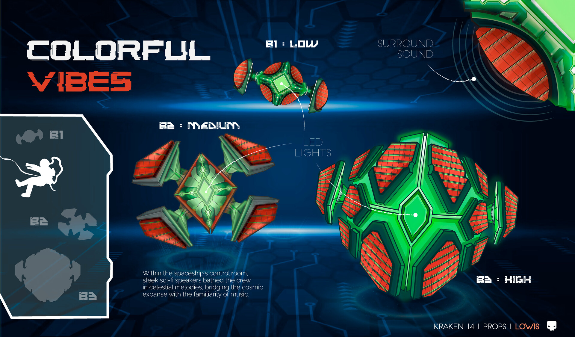 ArtStation - COLORFUL VIBES: Sci-fi speakers