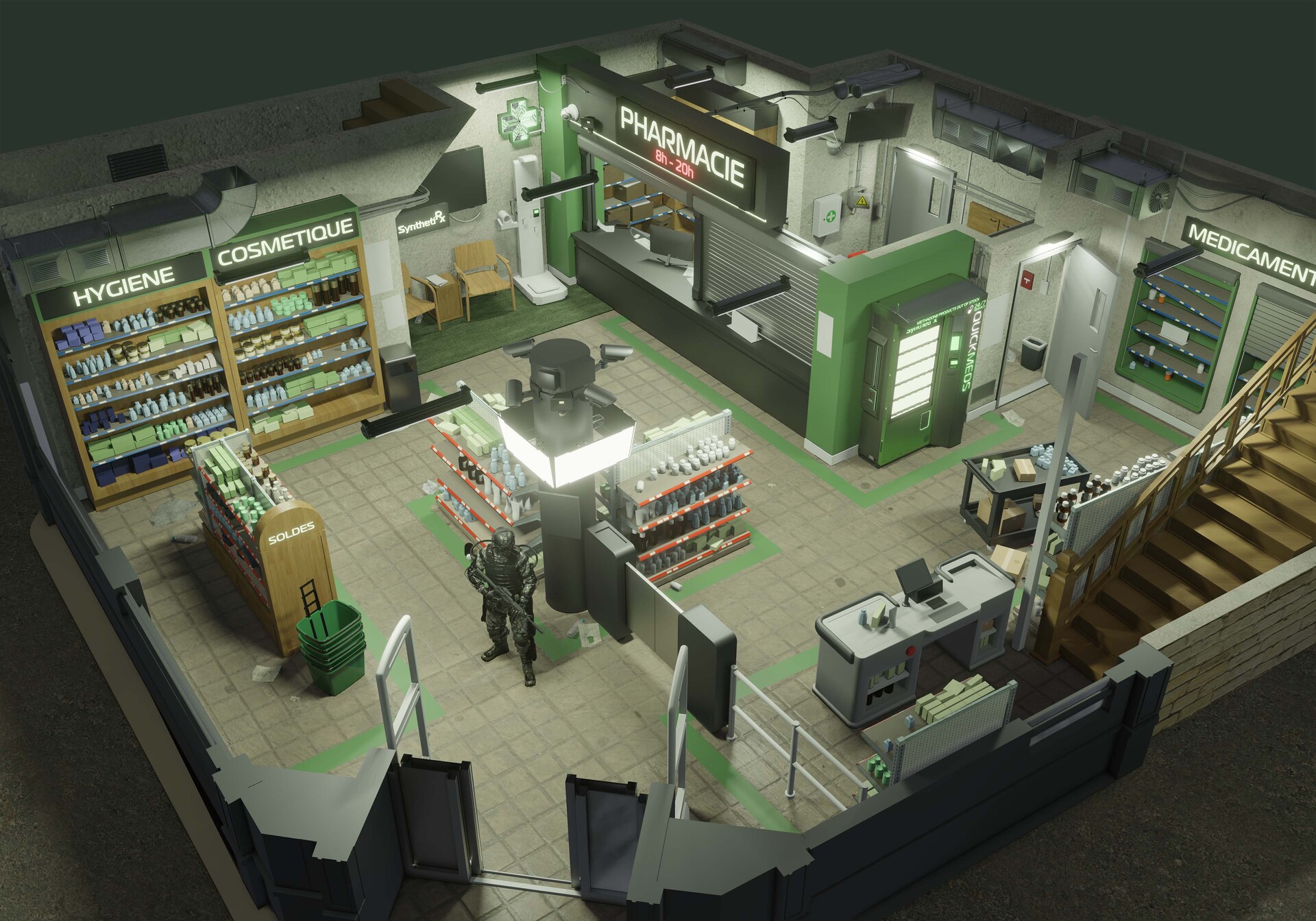 Gavin Hadro Art and Design - Parispunk - Synthetix Pharmacy and Lab ...